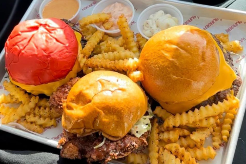 Best Burger in Plano | Wulf Burger’s Red Bun Smashburger